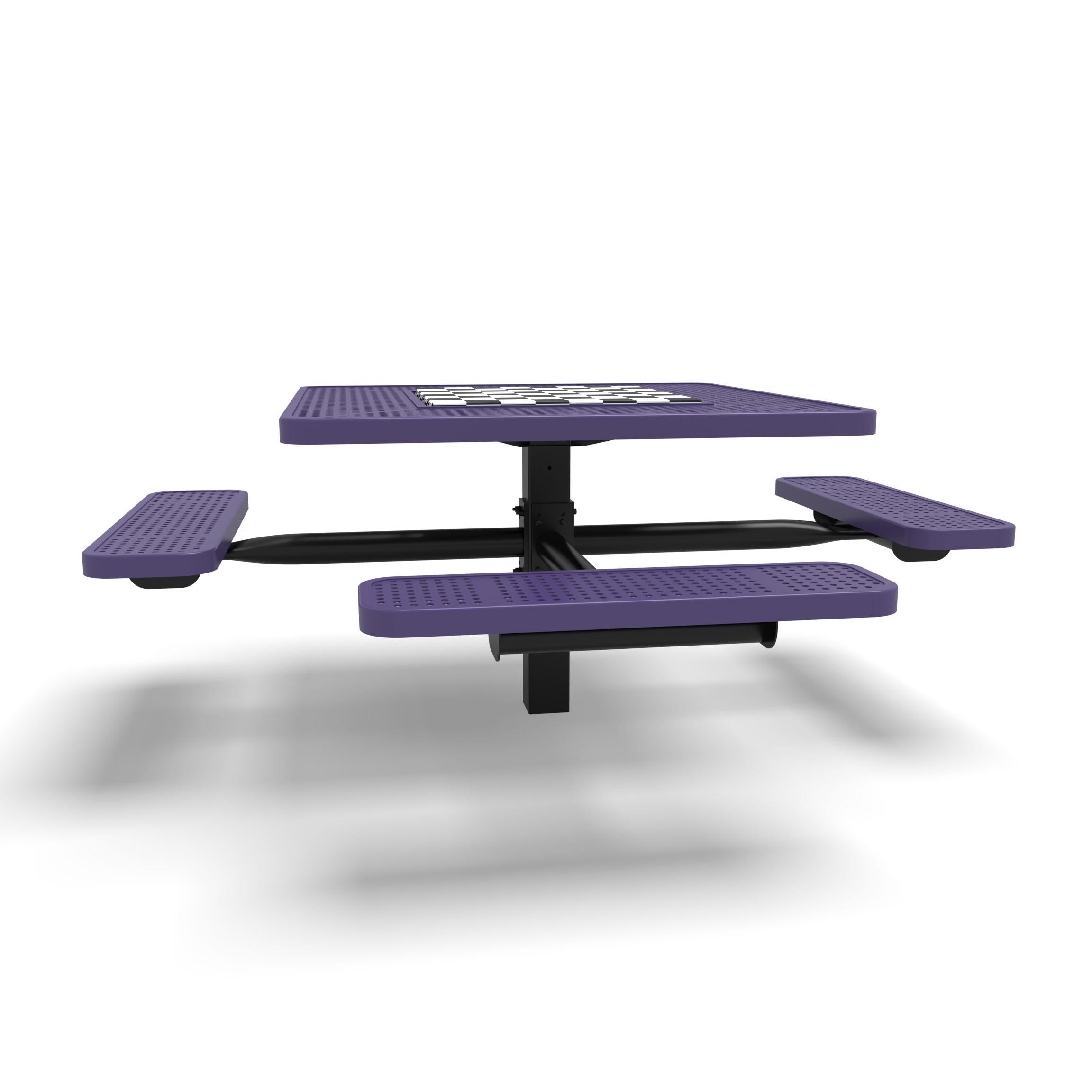 Inground Signature Square Perforated ADA Game Table